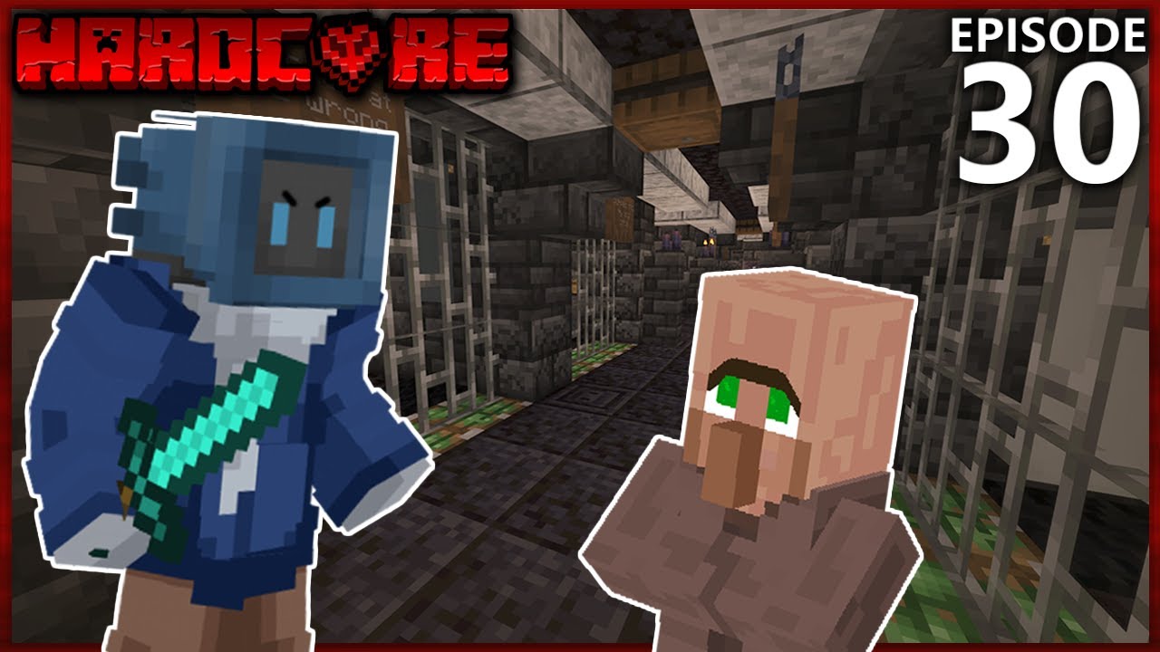 Building the Perfect Villager Prison in Hardcore Minecraft - YouTube