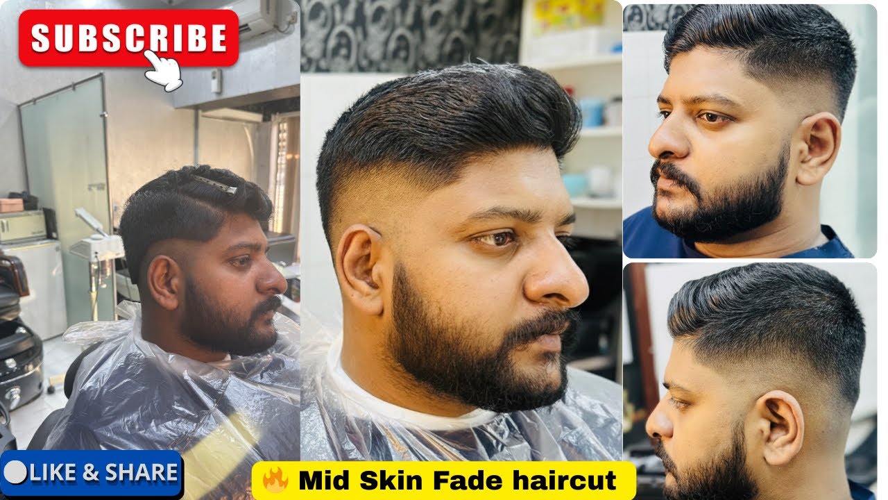 Textured Top with Smooth Mid Fade 💇‍♂️ | Step-by-Step Haircut Guide 🔥 # ...