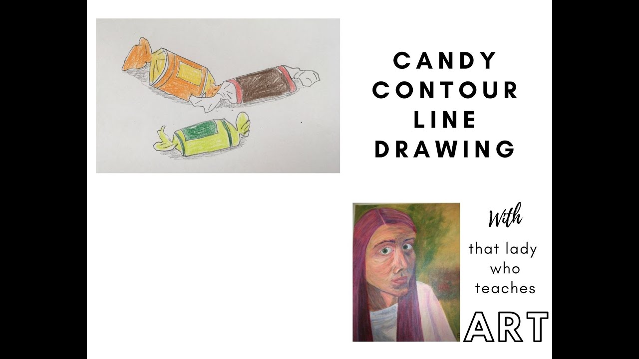 Candy Contour Line Drawing - YouTube