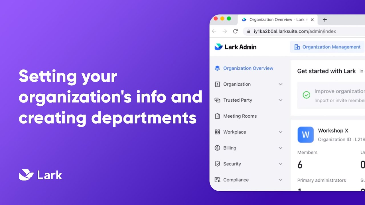 Lark Admins | Setting your organization's info and creating departments ...