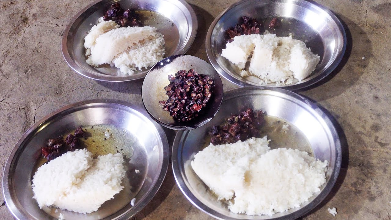 BUFF FRY CURRY & rice in the village @suryalaxmivlogs - YouTube