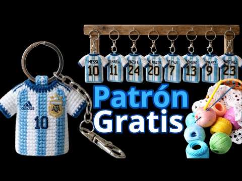 🇦🇷 ¡Todos Quieren Este Llavero de la Selección Argentina! Patrón Gratis de Amigurumi ⚽🧶