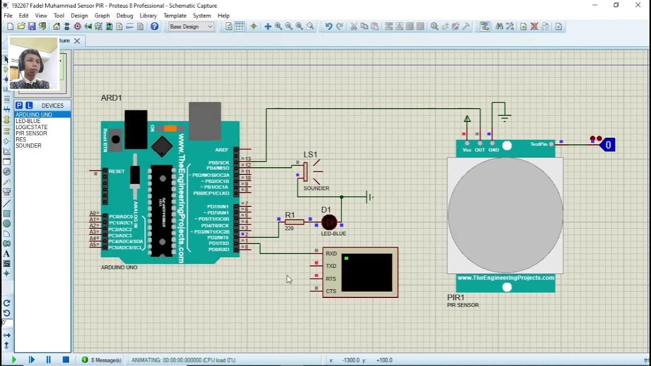 Simulasi Sensor PIR Pada Proteus Menggunakan Arduino UNO - YouTube