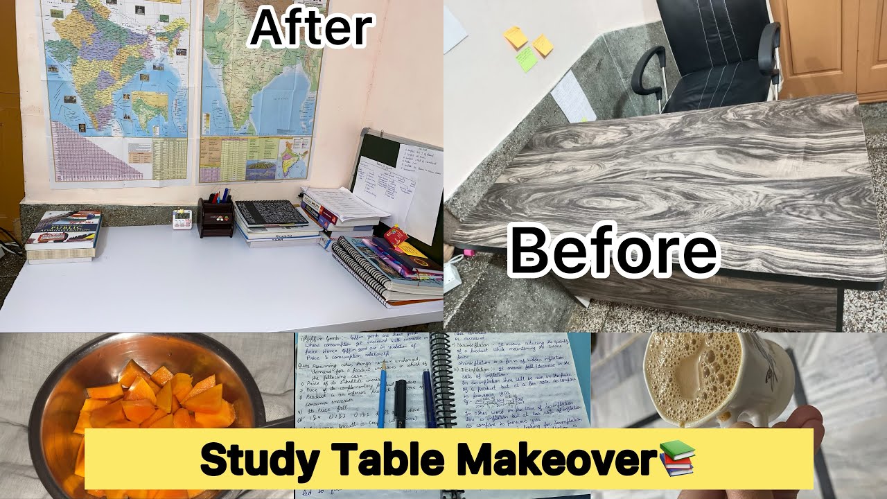 Study Table Makeover 📚| A day in the life of UPSC Aspirant | - YouTube