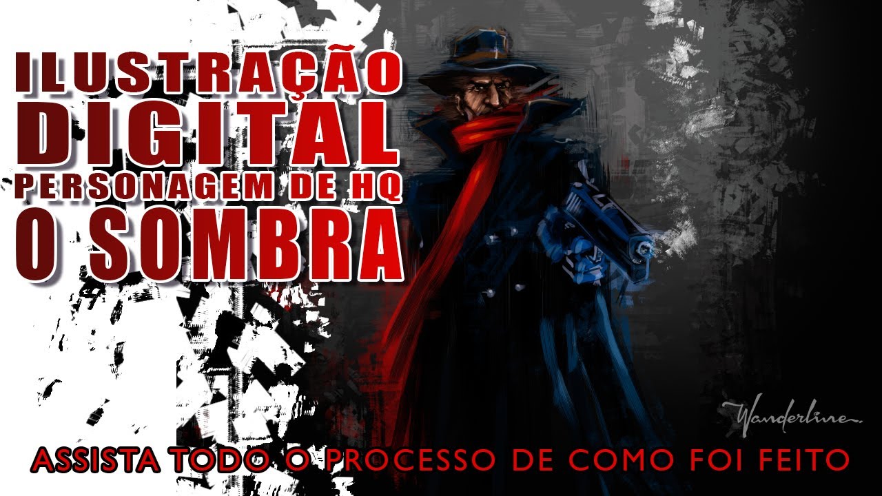 desenhando personagem de hq o sombra - YouTube