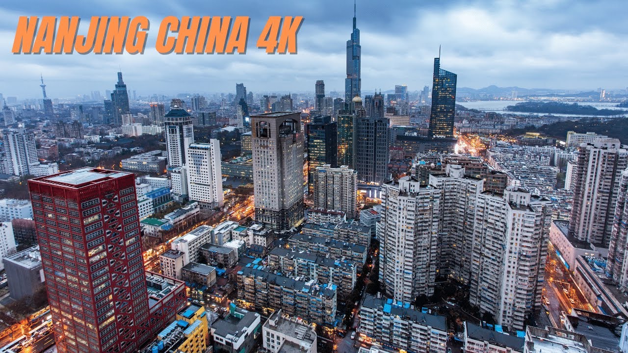 Nanjing City Downtown by Drone 4k - Nanjing China Drone Shots - YouTube