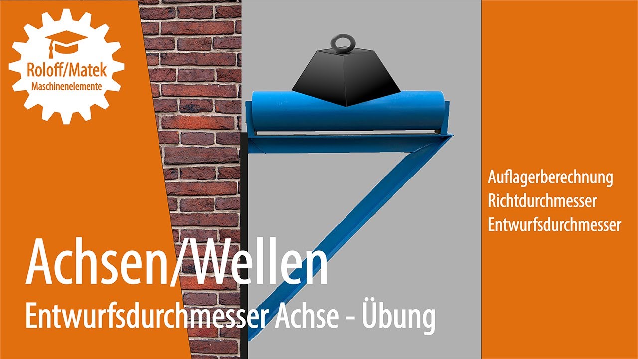 Achsen/Wellen: Entwurfsdurchmesser Achse Übung 1 - YouTube