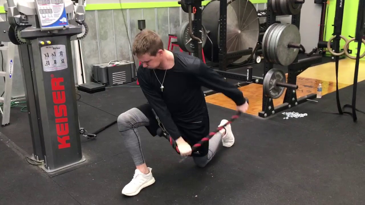 Half-Kneeling Cable High to Low Chop - YouTube