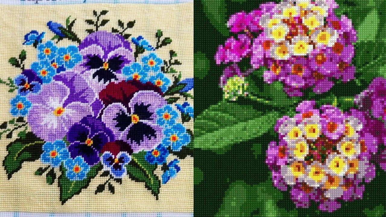 Stunning Cross Stitches Hand Embroidery Patterns Colourful Impressive ...