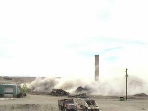 Smokestack Demolition (4 out of 5 down first try) - YouTube