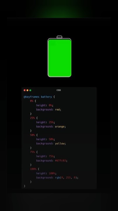 Battery Charging Animation using HTML & CSS #animation #htmlcss #cssanimation - YouTube