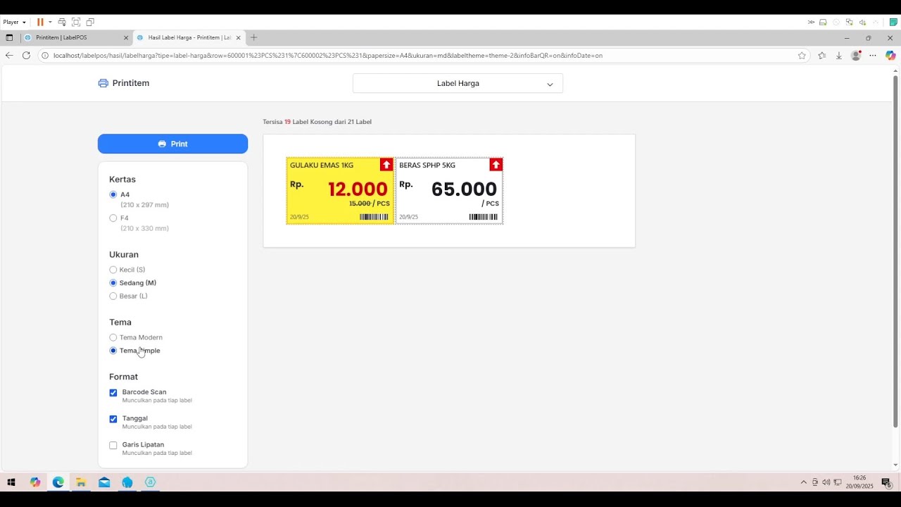 Software Cetak Label Harga Aronium POS (Free Version) - YouTube