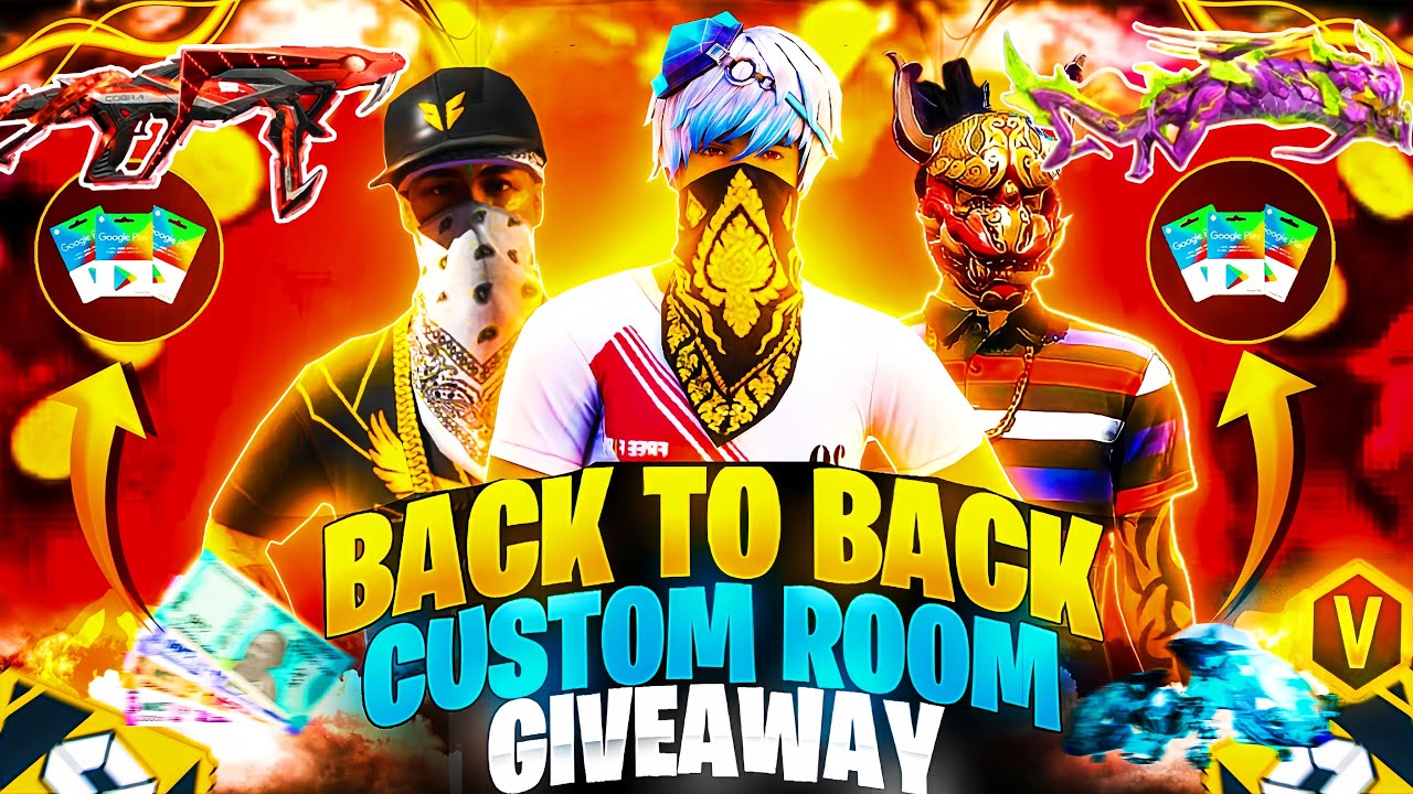 FREE FIRE LIVE COUSTOM ROOM GIVEAWAY 😍||FF COUSTOM ROOM - YouTube