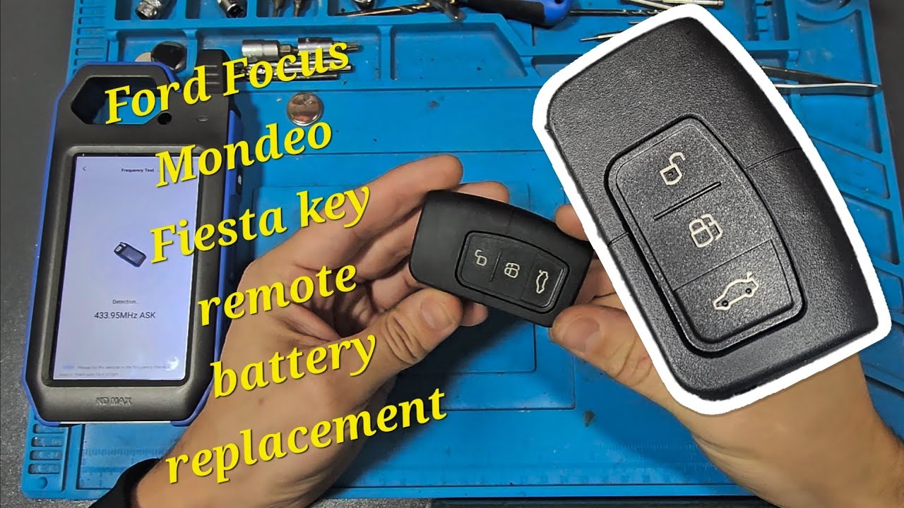 Ford Focus Mondeo Fiesta key remote battery replacement - YouTube