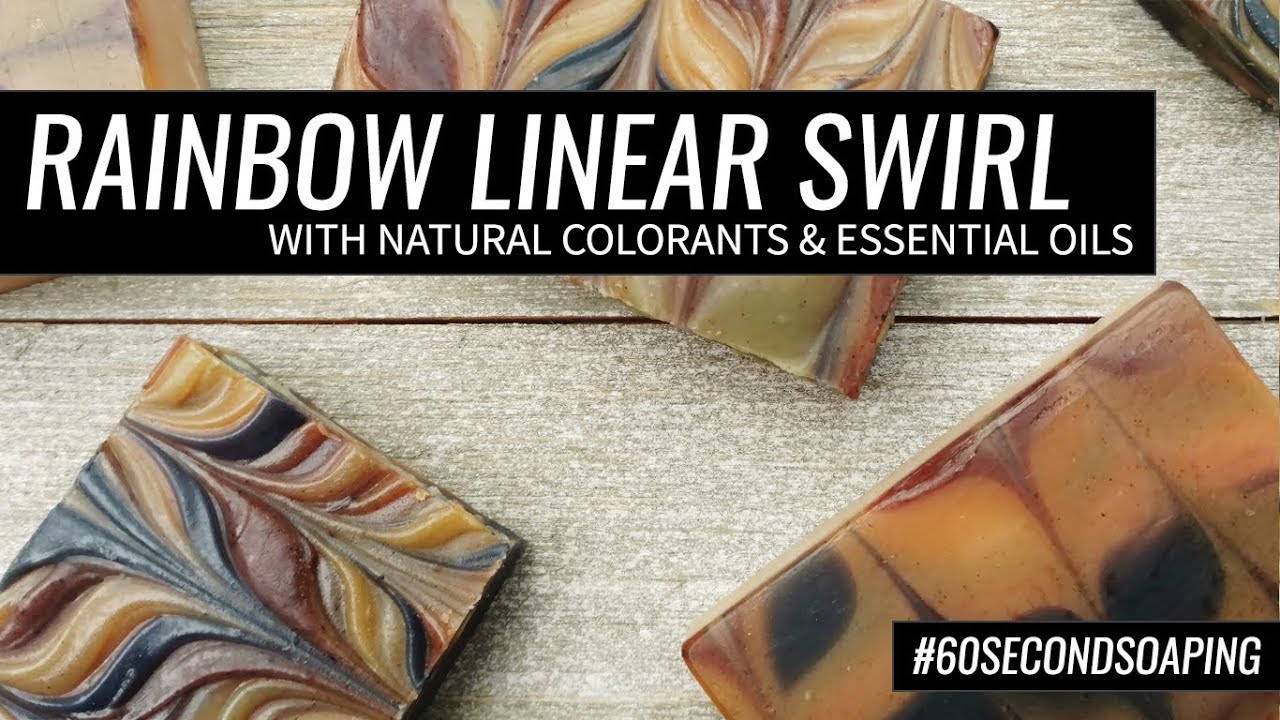 60 Second Soaping: Rainbow Linear Swirl Soap with Natural Colorants ...