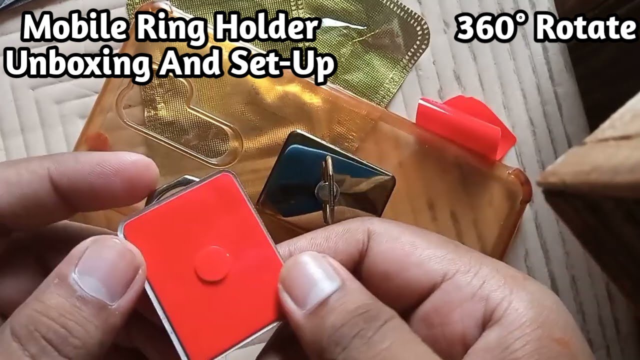 Mobile Ring Holder Unboxing And Set-Up | Universal 360° Rotate Mobile ...