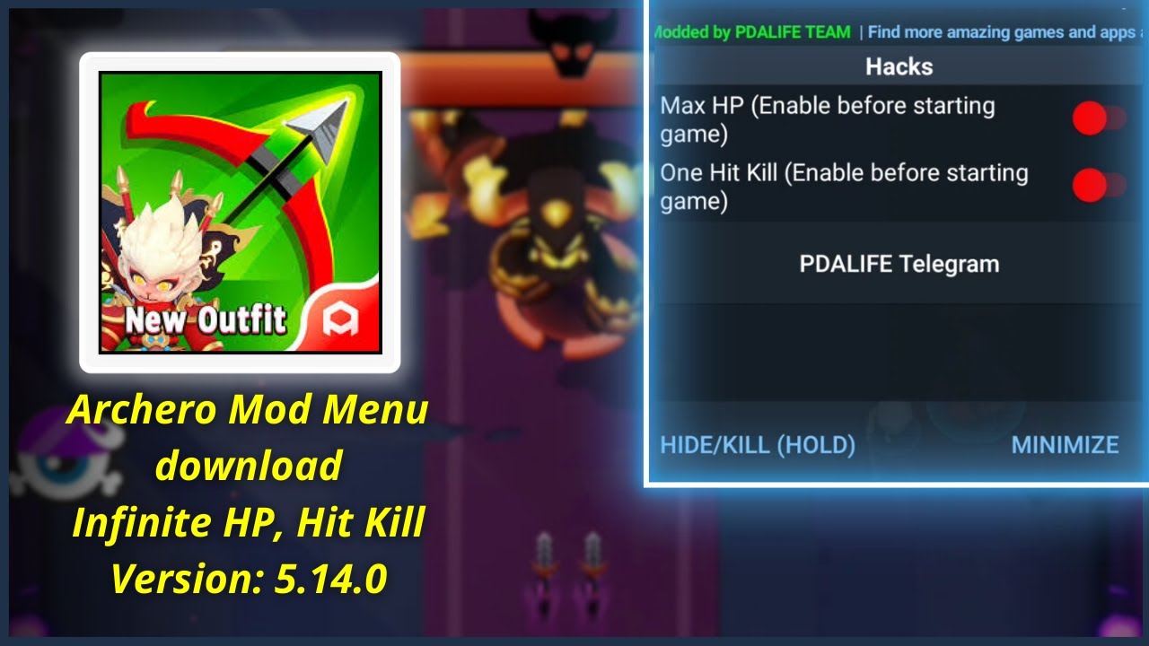 ARCHERO MOD MENU HIT KILL, INFINITE HP | ARCHERO 5.14.0 - YouTube