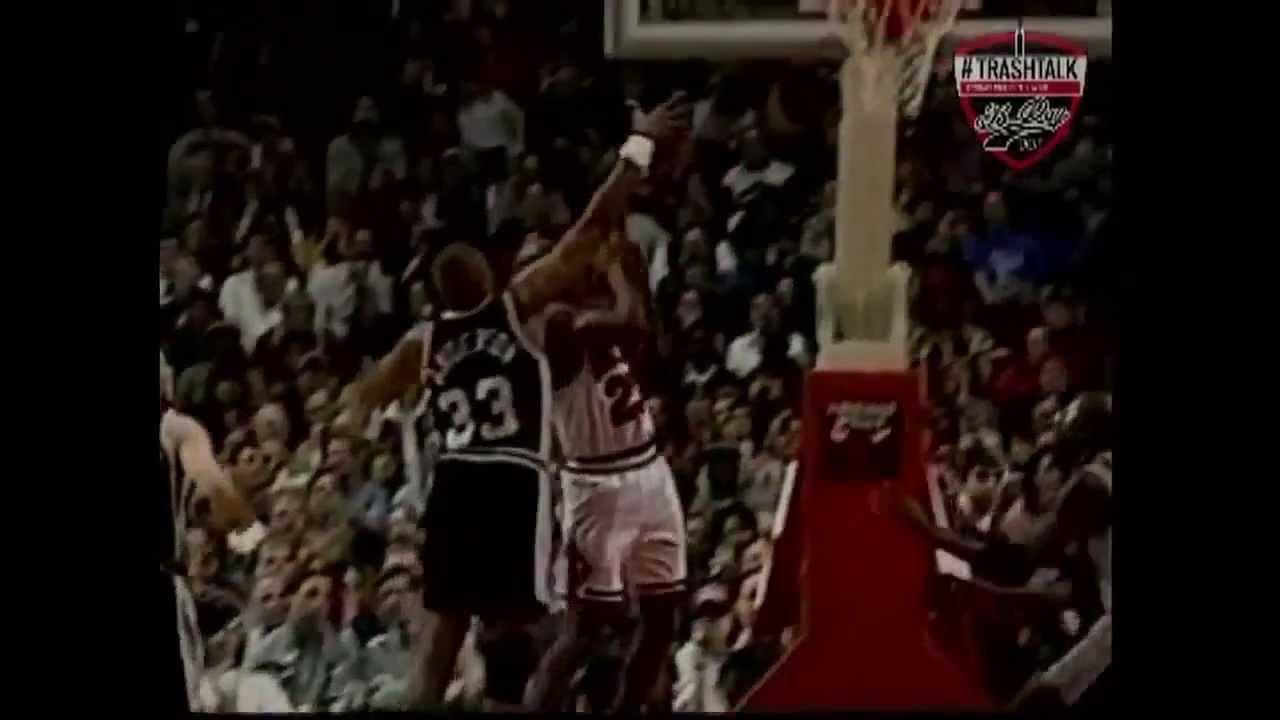 Michael Jordan: Two Reverse Layup vs Carl Herrera - YouTube