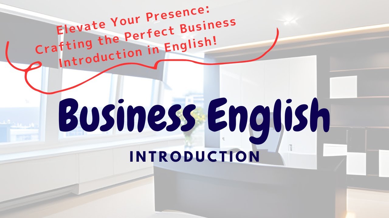 Business English Introduction - YouTube