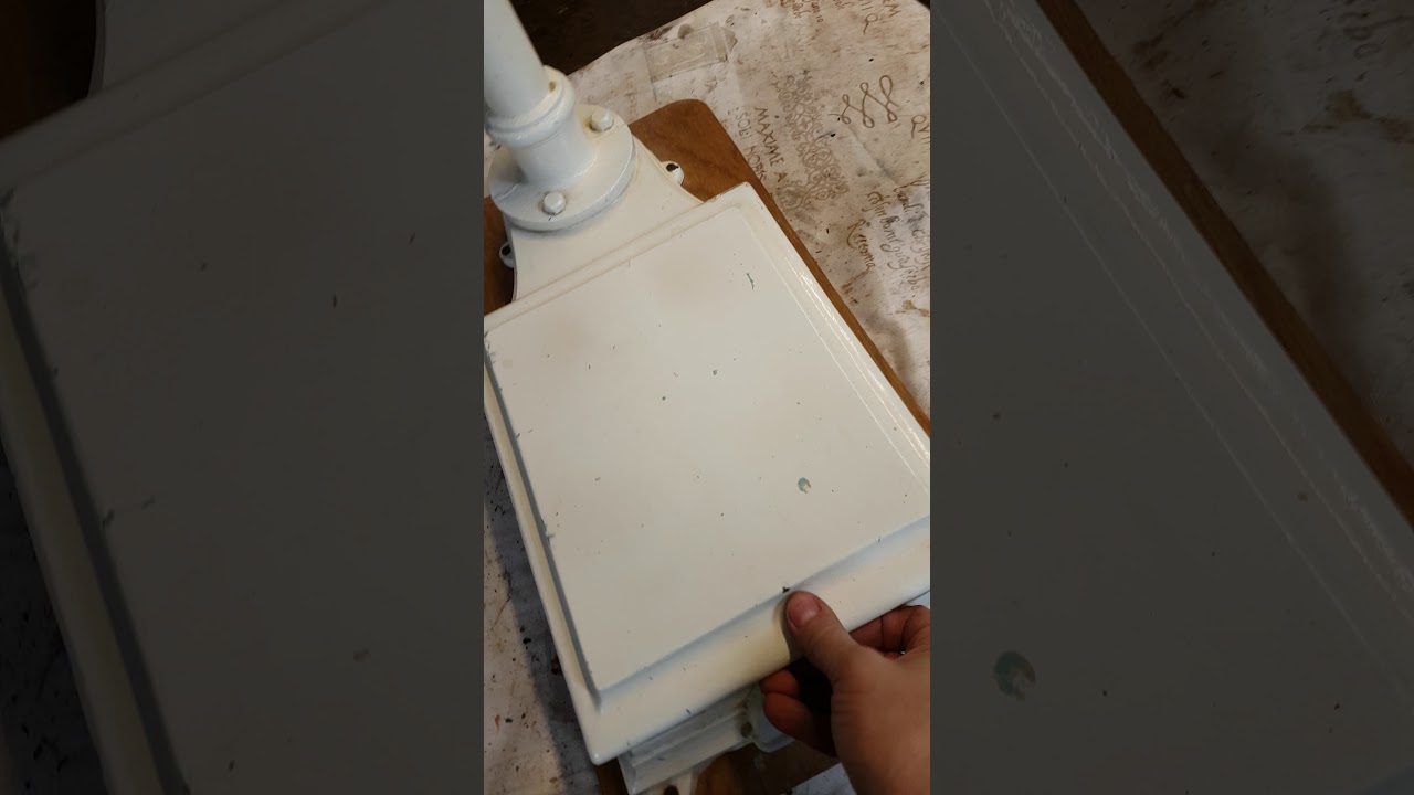 Restoration to a H Pooley & Sons set of scales - YouTube