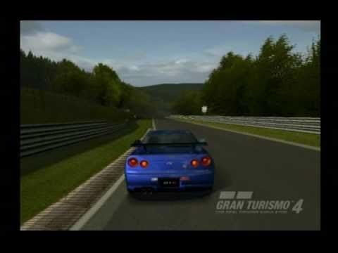 GT4 - Nissan SKYLINE (Nurburgring Nordschleife track) GT-R V-spec II Nur (R34) '02. - YouTube