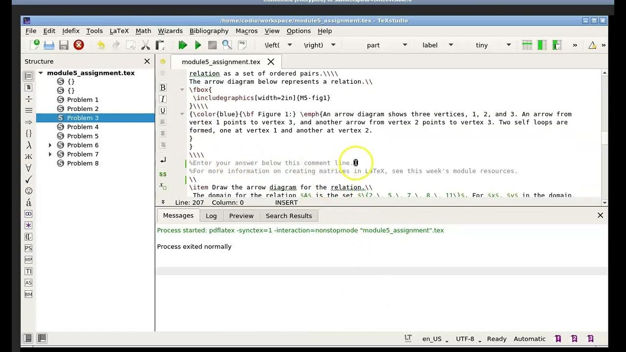 MAT-230 Entering a matrix into Codio using LaTeX 1 - YouTube
