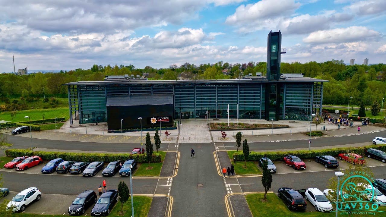 An aerial tour of the Scottish Fire and Rescue Services Headquarters ...