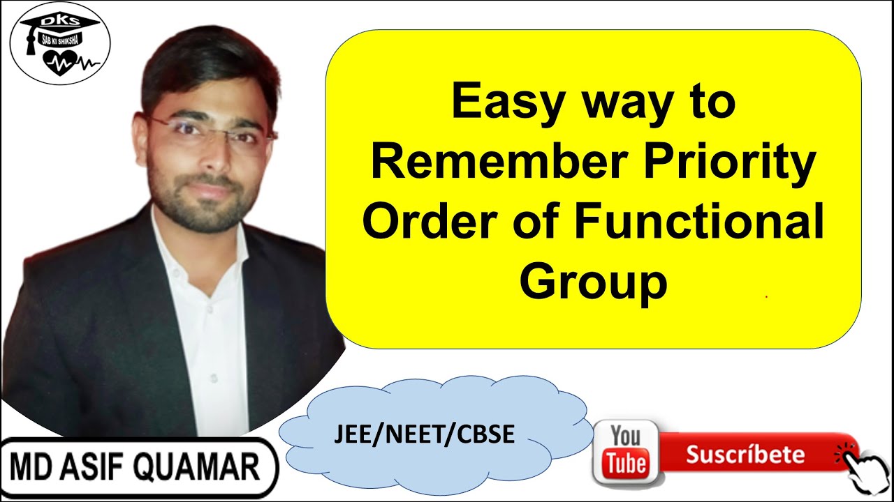 Easy trick to remember Priority order of Functional Group I IUPAC ...