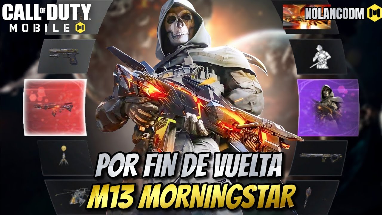 ¡Por fin! M13 - Morningstar 😍 Ruleta + Nivel 3 Mítico | Ghost - Azrael | COD MOBILE - YouTube
