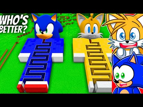 Finding SONIC & Tails MAZE PIT in Minecraft?!