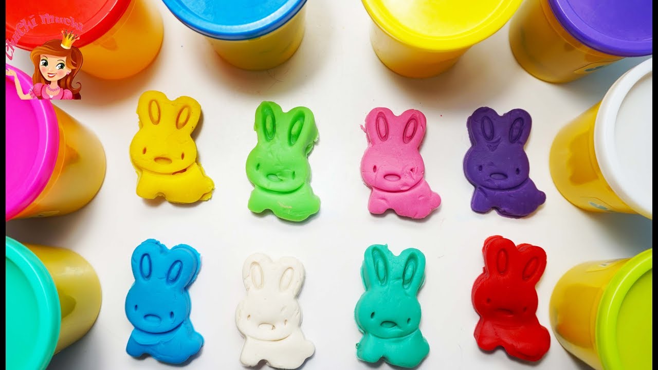 LEARN COLORS PLAY DOH RABBITS | BUGS BUNNY RABBIT | PETER RABBIT PLAY ...