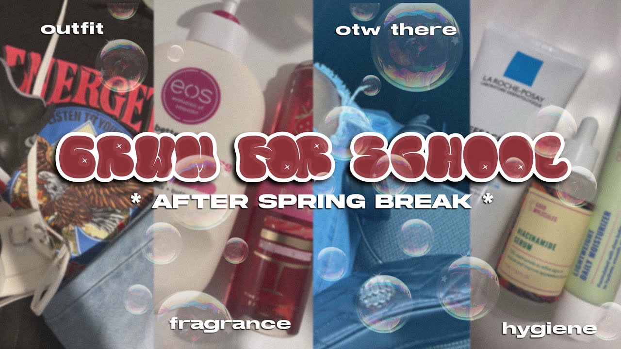 GRWM FOR SCHOOL + MINI SCHOOL VLOG ☆ ( after spring break ) - YouTube