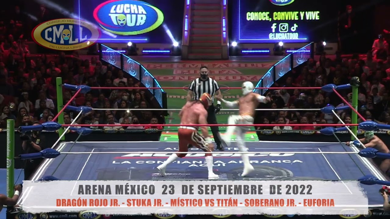 CMLL-DRAGÓN ROJO JR-STUKA JR.-MÍSTICO VS TITÁN-SOBERANO JR.-EUFORIA ...