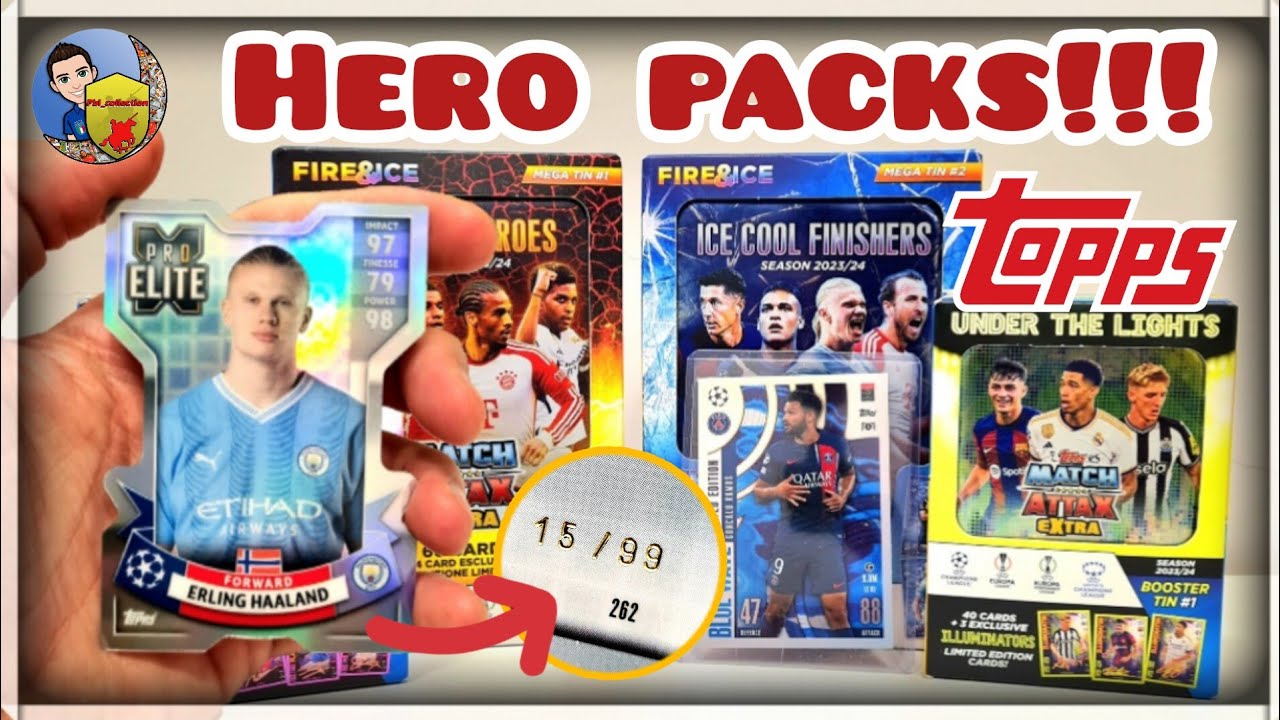 🇮🇹 HERO PACKS E HAALAND NUMERATA TOPPS MATCH ATTAX EXTRA 2024 ...