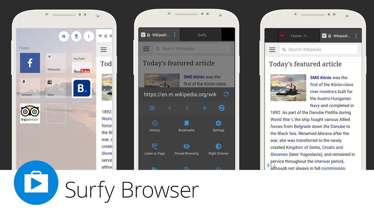 Surfy Browser (Android aplikace týdne) - YouTube