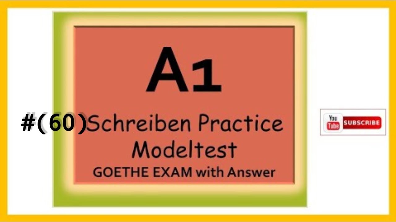 #(60) Schreiben A1 || ModelTest ||Goethe Zertifikat A1 || Schreiben mit ...