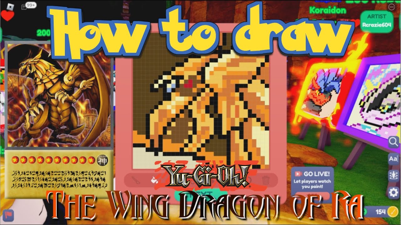 HOW TO DRAW THE WING DRAGON OF RA - STARVING ARTIST / ROBLOX - YouTube