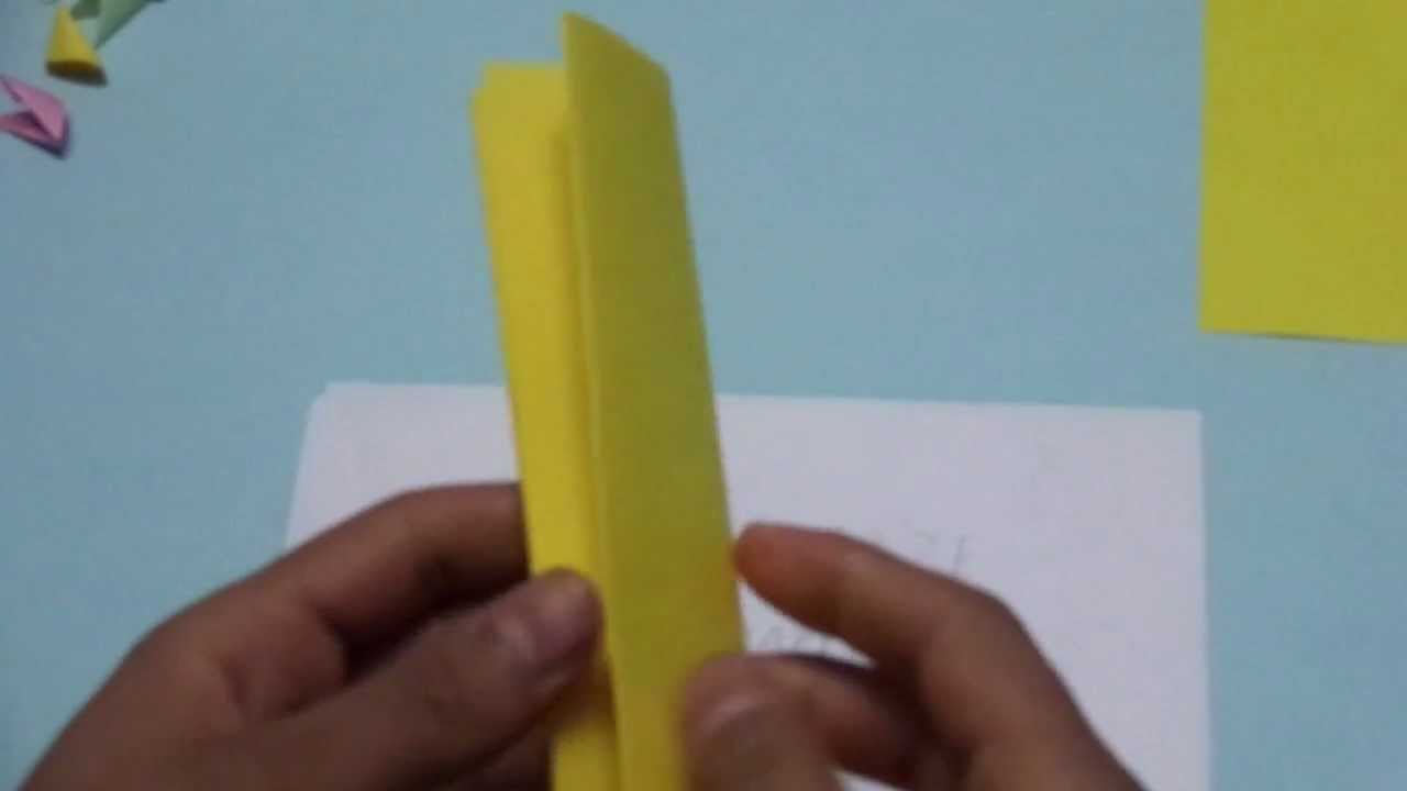 How to make 3D origami triangle - YouTube
