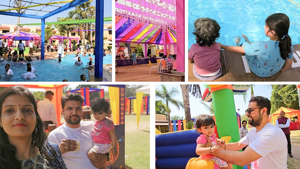 Pool party, Rain dance दोनों देवरानी के साथ पहुँचे होली celebrate करने ...