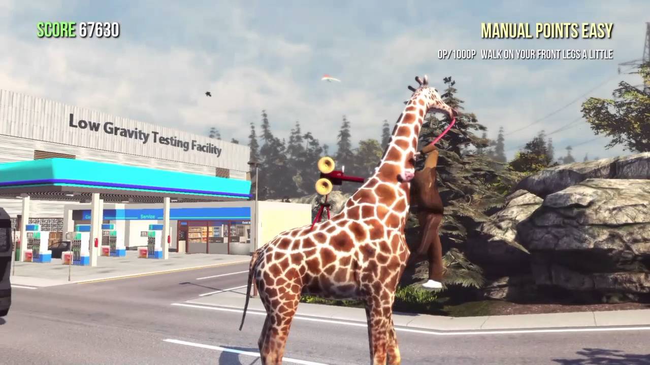 Goat Simulator Funny Moments | I Am Giraffe, Low Gravity Testing ...