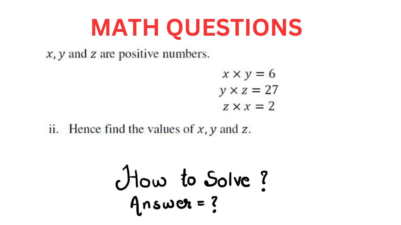 Math Question, math questions 3 #math #mathimportantquestion # ...