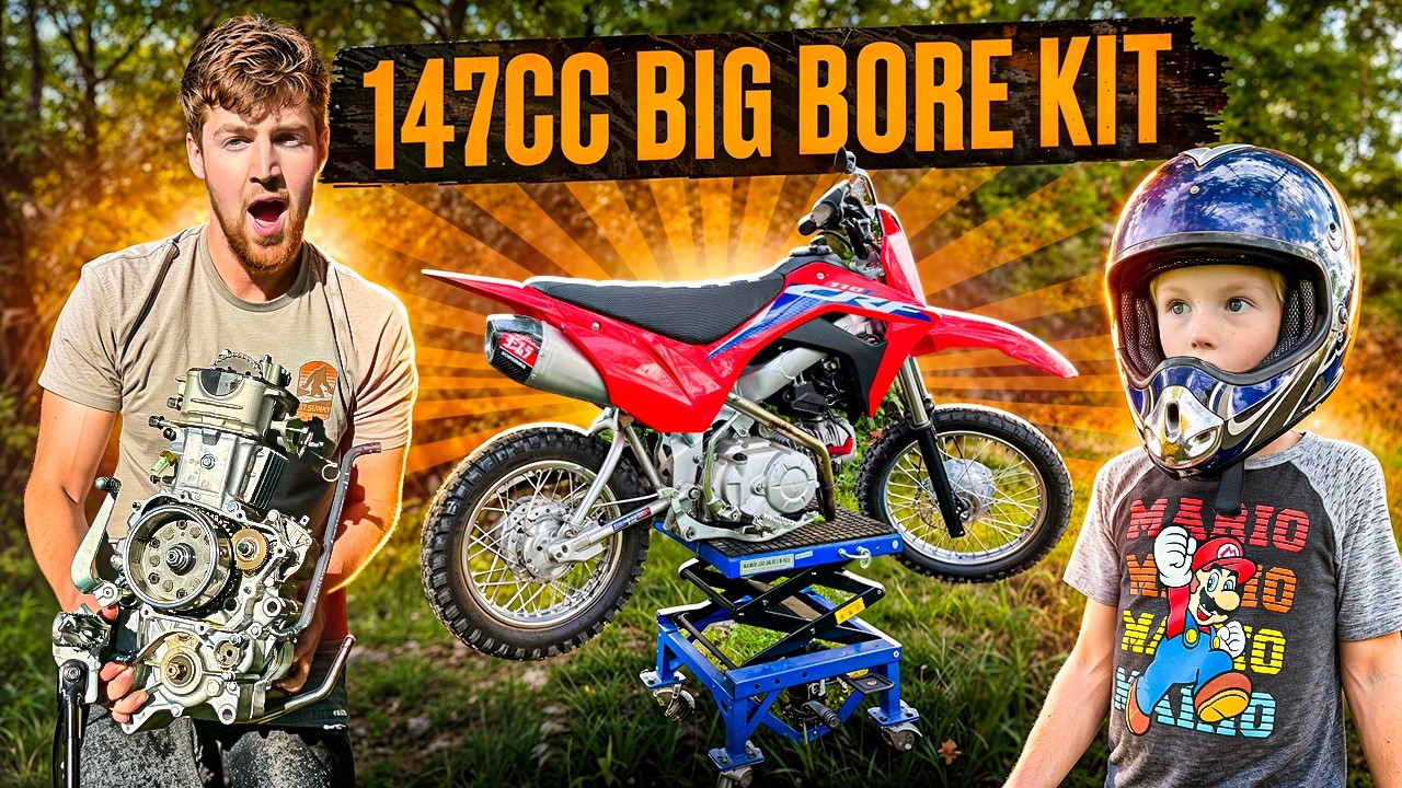 My Fully Built CRF110 Pit Bike is Actually FAST Now! (147cc Big Bore ...