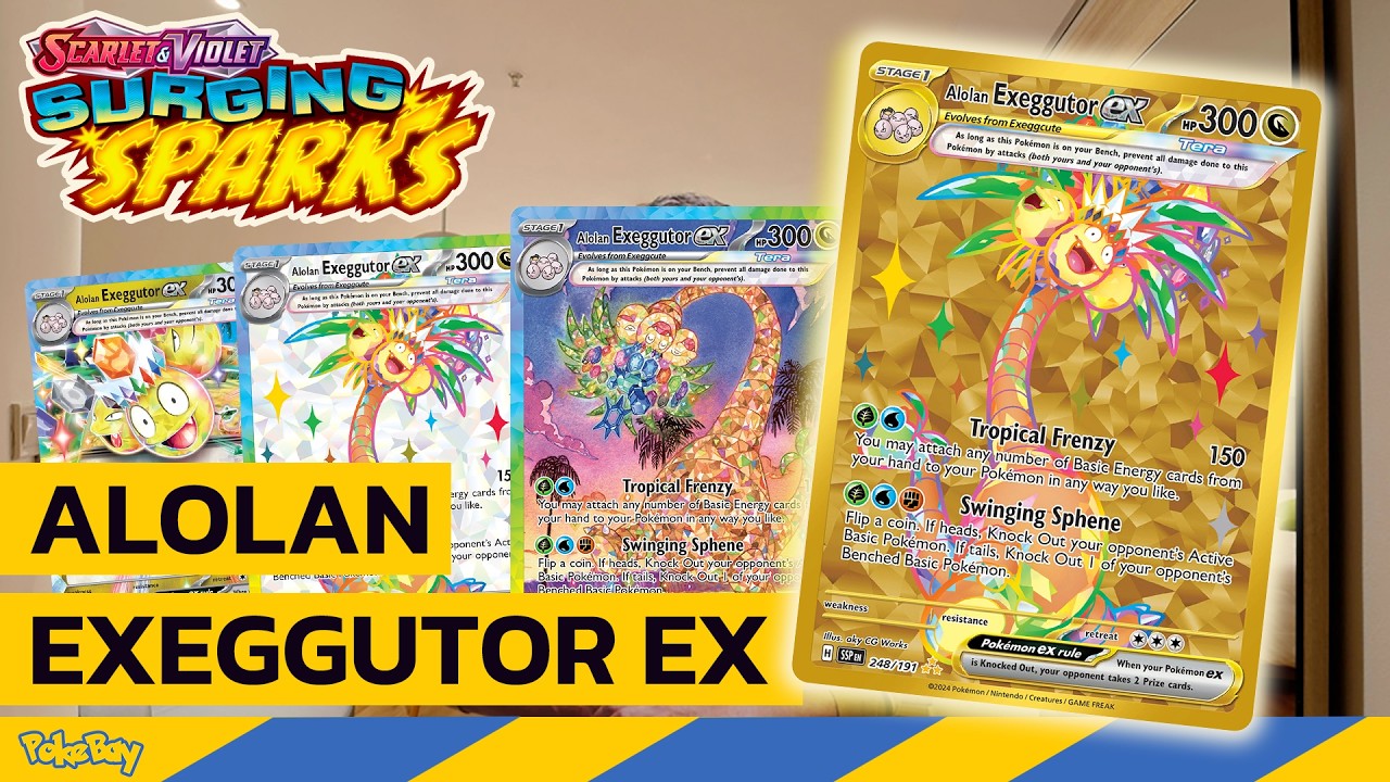 Alolan Exeggutor EX Surging Sparks Pokemon Set SV08 English scarlet ...