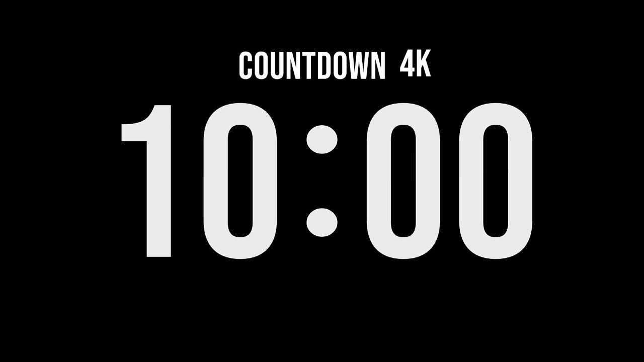 10 Minute 4K Countdown Timer - YouTube