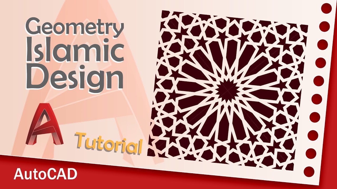 geometric islamic design Tutorial 7 AutoCAD - YouTube