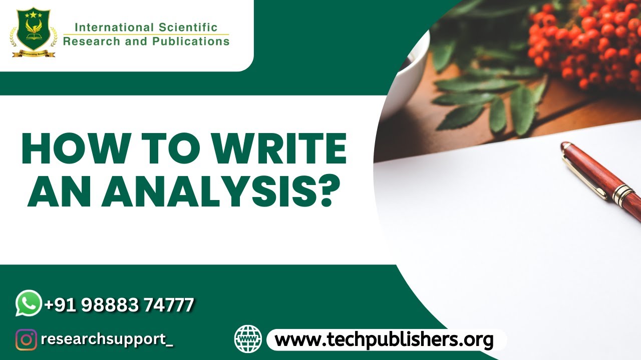 How to write an analysis? - YouTube