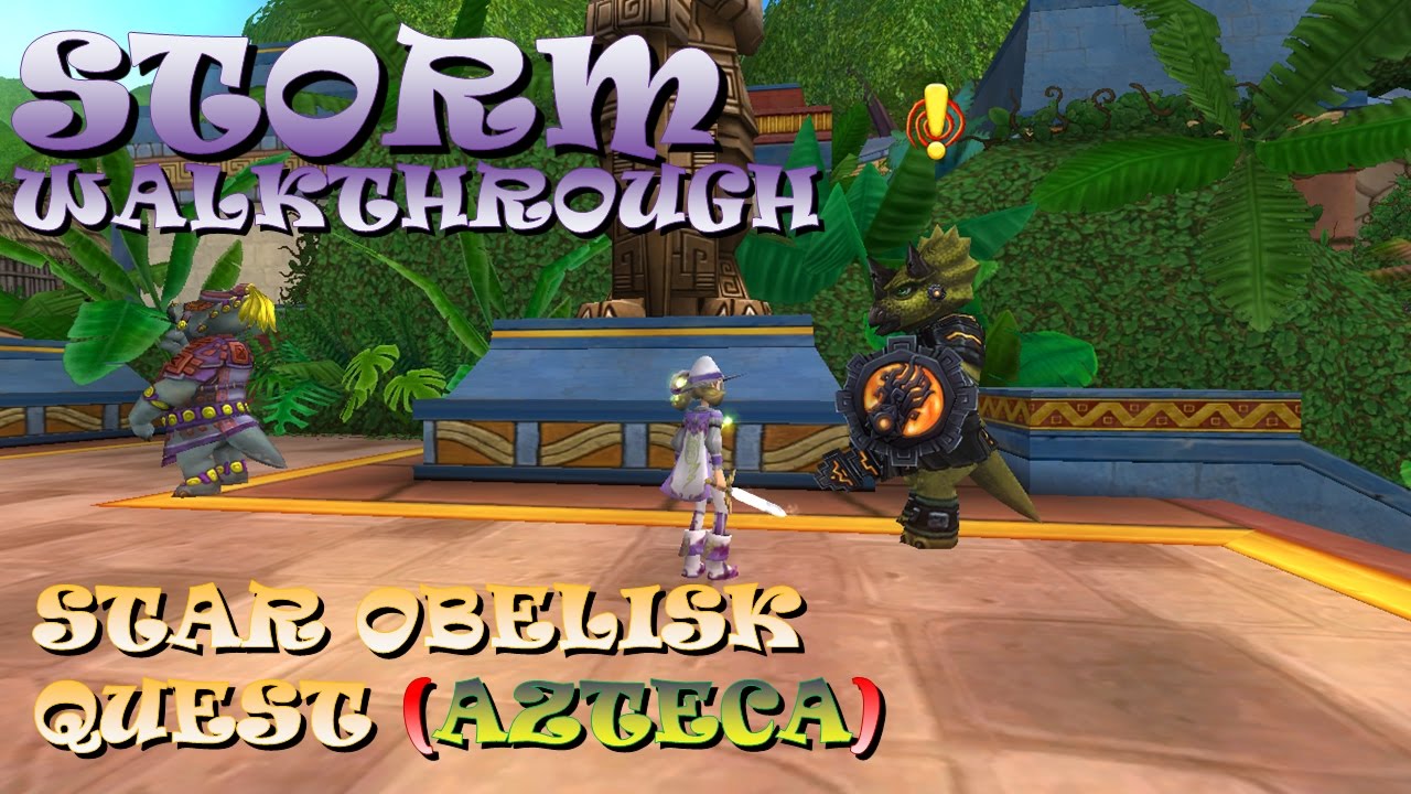 Wizard101-STORM Walkthrough (Azteca Star Spells) Quest - YouTube