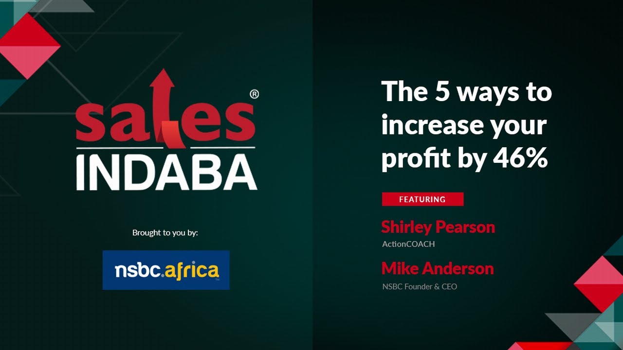 Sales Indaba :: 5 ways to increase your profit by 46% - YouTube
