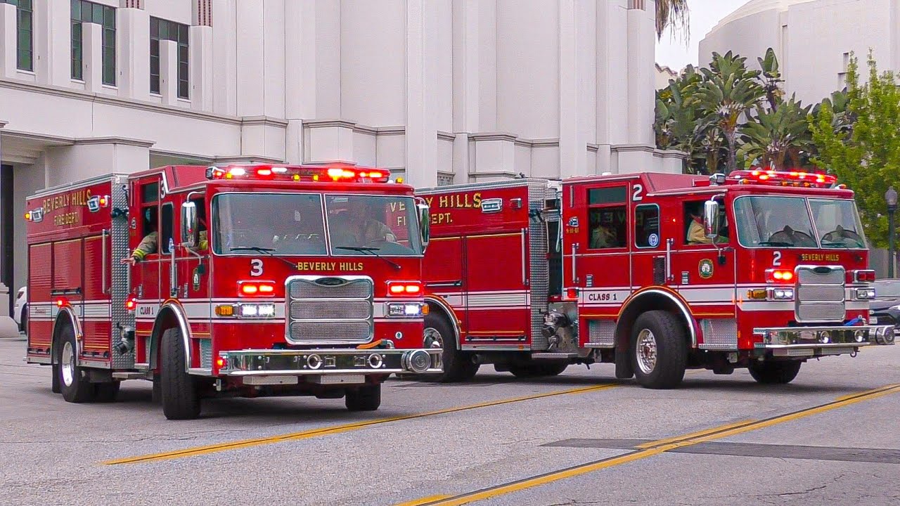 Beverly Hills Fire Dept. Battalion 1, Engine 1, Truck 4, Engine 5 ...