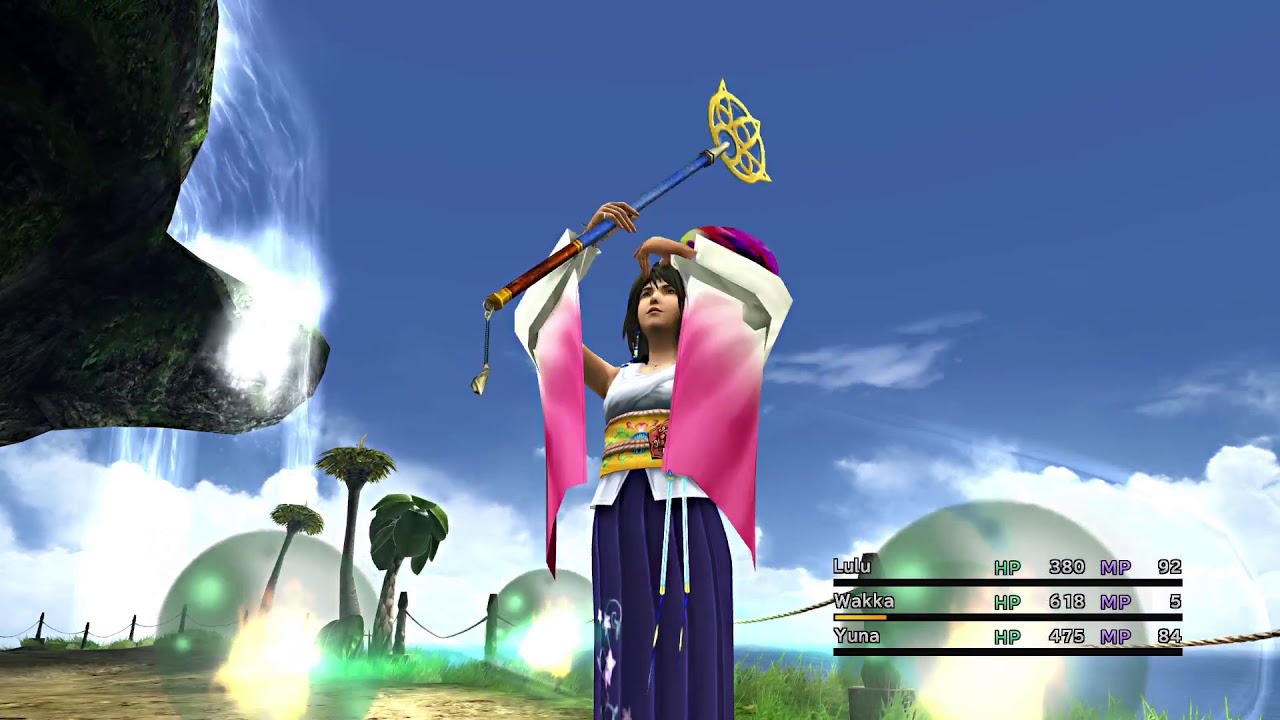 FINAL FANTASY X HD ! Yuna Uses First Summon In Battle! PS4 Pro ...
